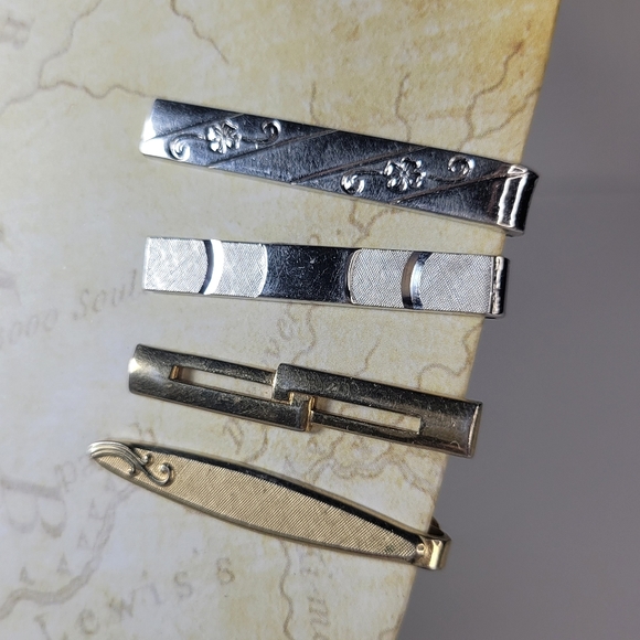 Vintage | Accessories | Vintage Swank Tie Clips Gold And Silver Tone ...